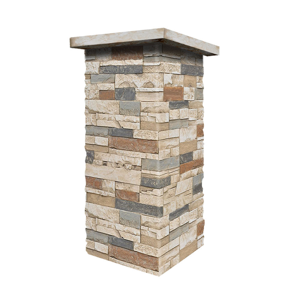 DURANGO SQUARE COLUMN WRAP- MULTI COLOR – Buy Faux Stone