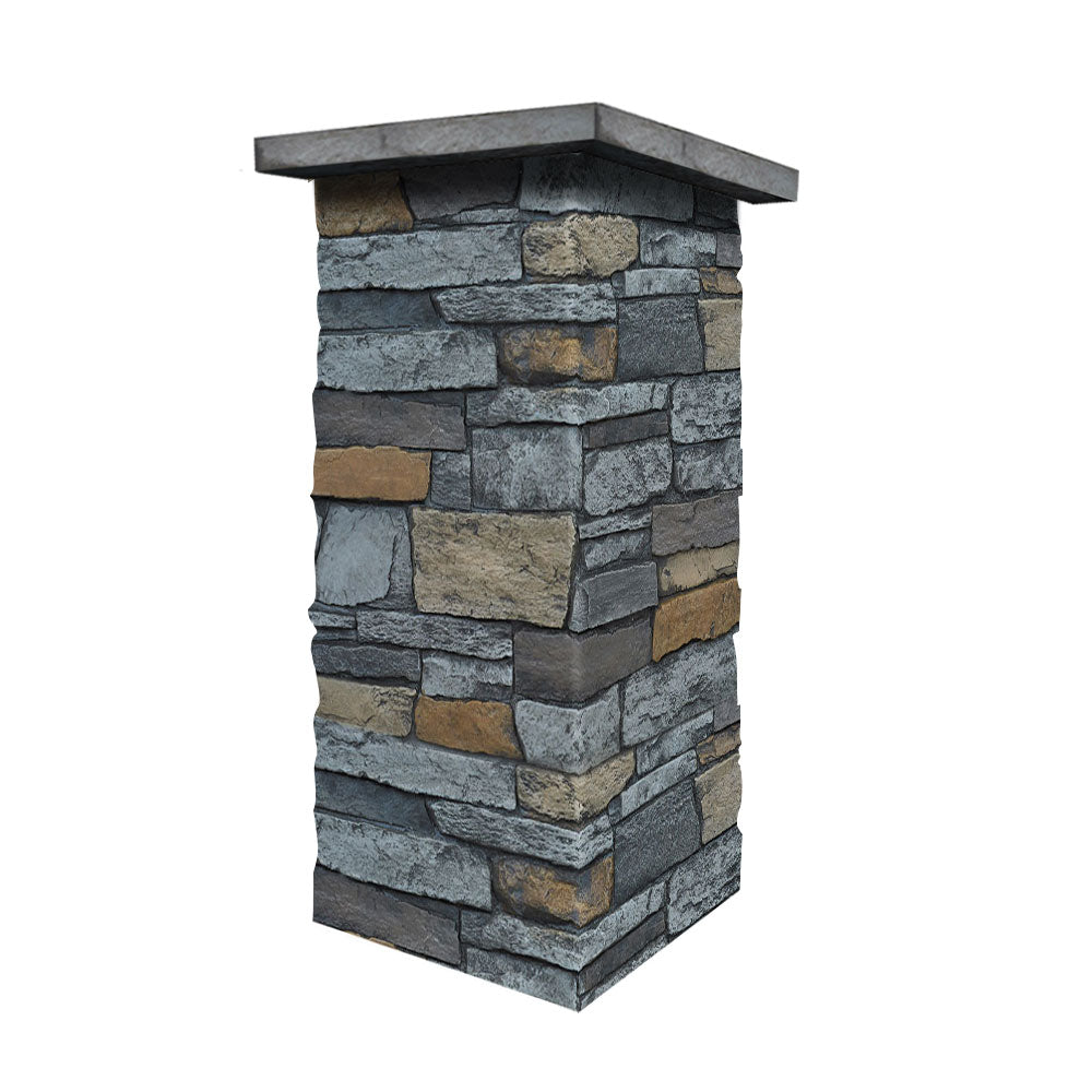Stacked Stone Column Wrap Post Solutions – M Rock Stone