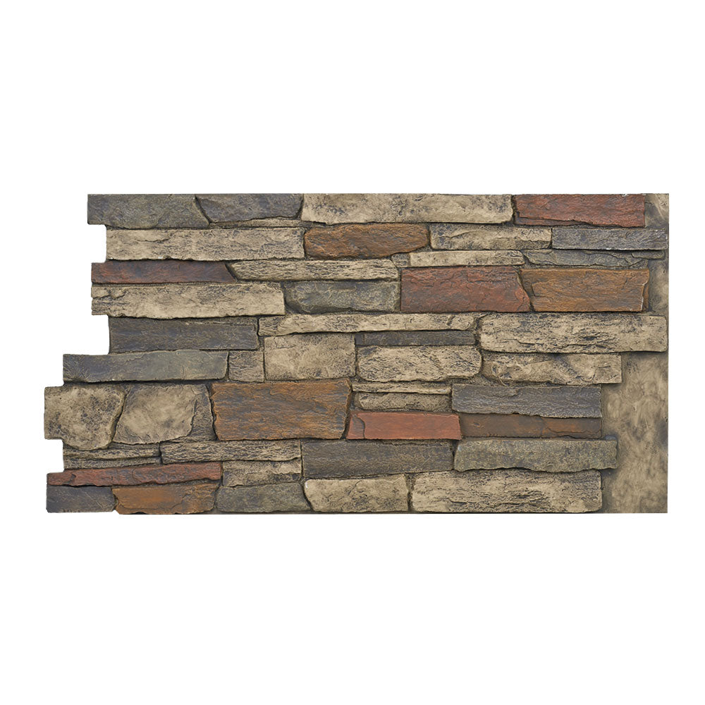BRECKENRIDGE DEEP WIDE STACKED STONE- 24"H x 48"W – Buy Faux Stone