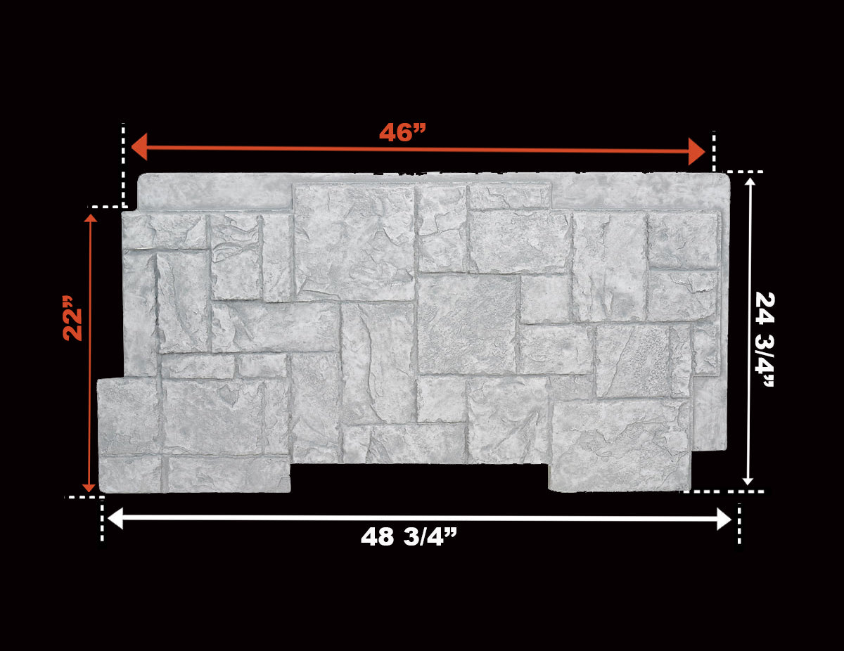JAGGED CASTLE STONE WALL PANEL- 24"H – Buy Faux Stone